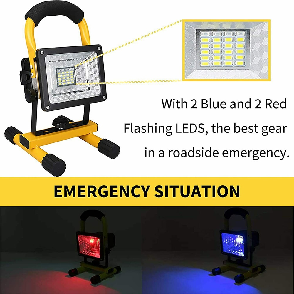 30W Reflector IP65 Waterproof Projector Rechargeab... – Grandado