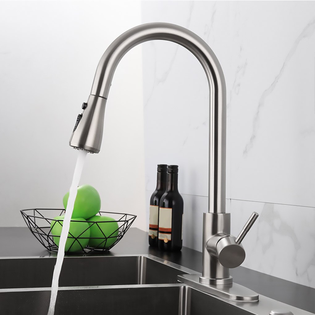 Kitchen Sink bathroom faucets Stainless Steel Pull... – Grandado
