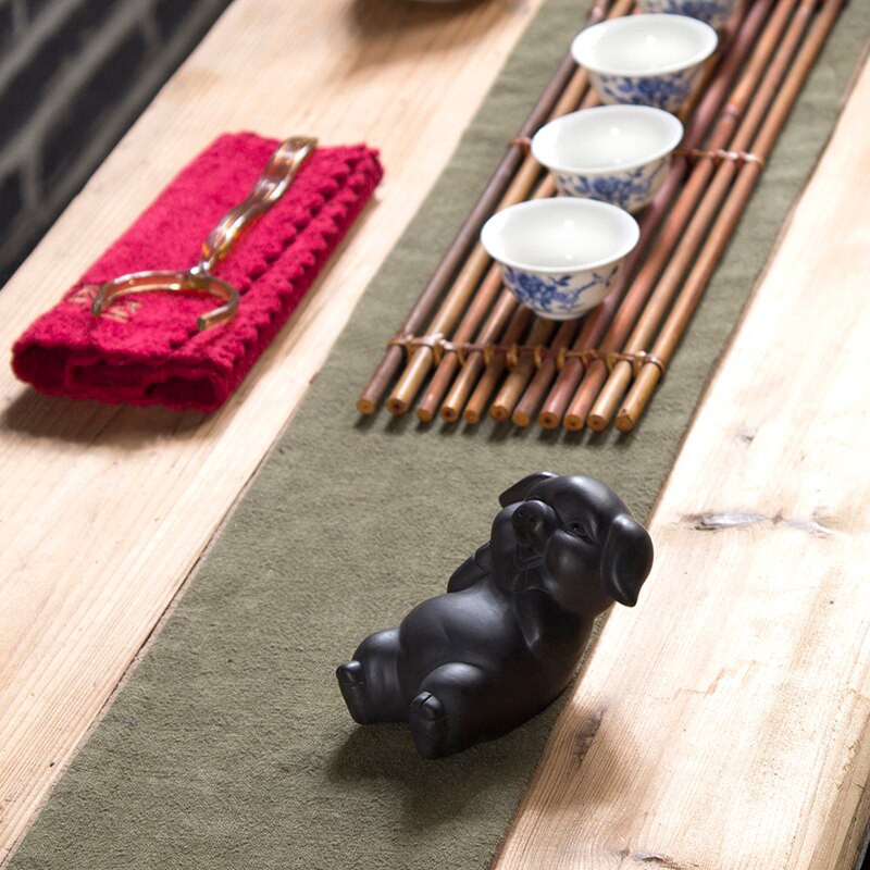 Handmade Pig Tea Pet Purple Clay Ceramic Tea Set B... – Grandado