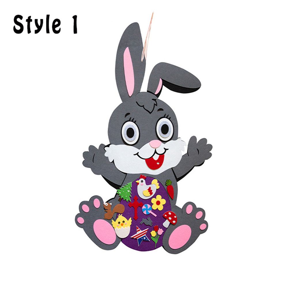 DIY Craft Felt Bunny Chick Home Decoration Happy E... – Grandado