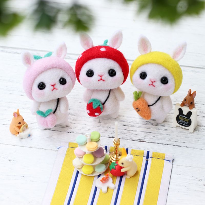 Lovely Rabbit Doll Wool Felt Craft DIY Unfinished ... – Vicedeal