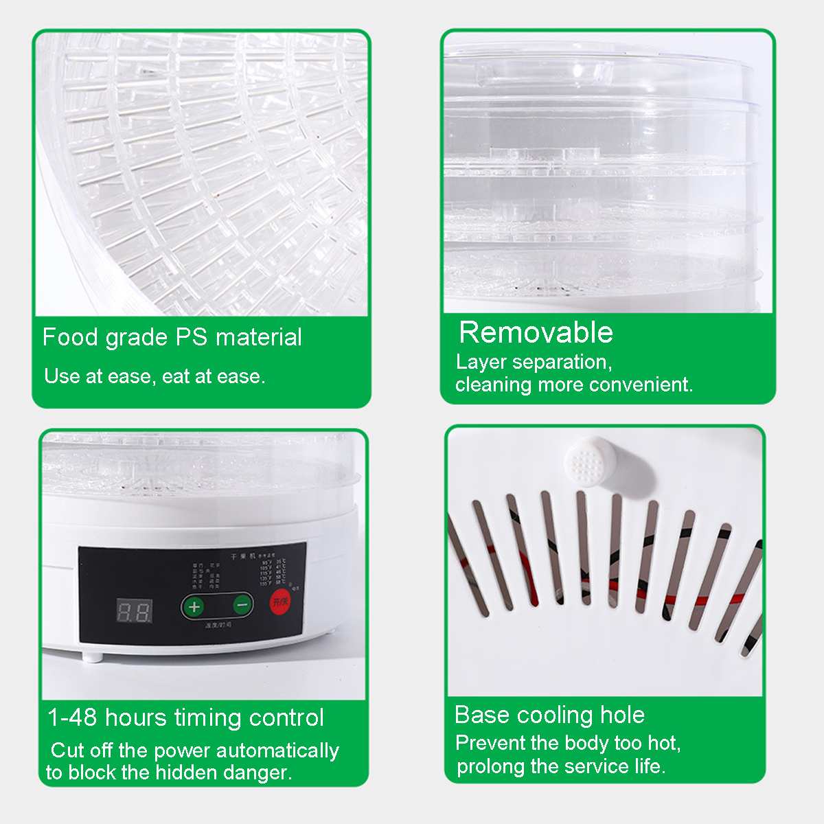 Electric Food Dehydrator for Fruits and Vegetables... – Grandado