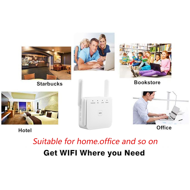 1200M Draadloze Repeater 2.4G + 5G Wifi Router Sig... – Vicedeal