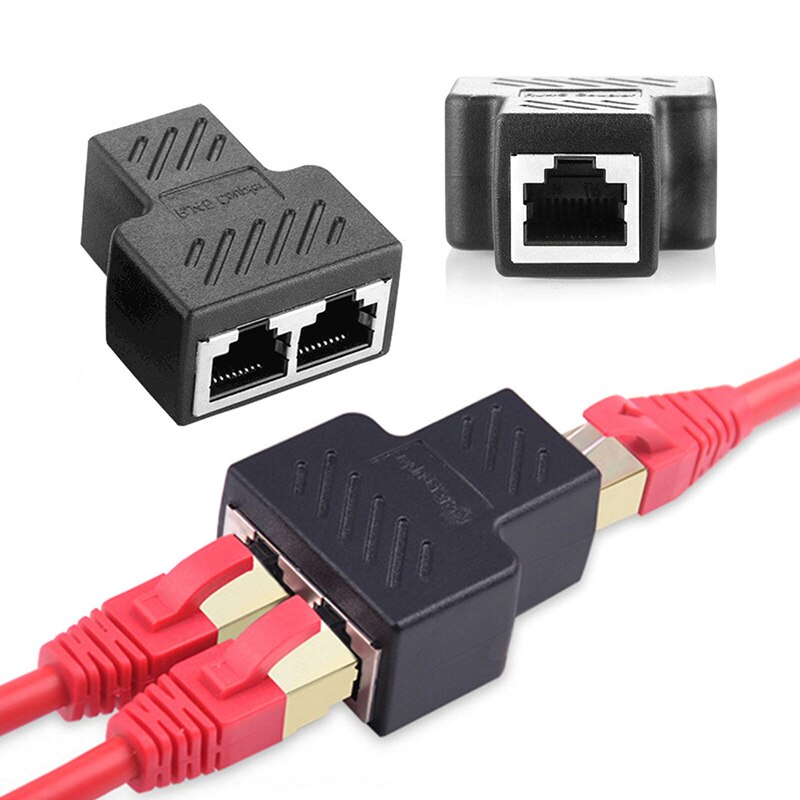 Conector rj45 1 a 2 maneiras lan ethernet cabo de ... – Grandado