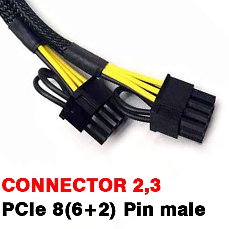 4 Pcs PCI-E 6 Pin to Dual PCIe 8(6+2) Pin Graphics... – Grandado