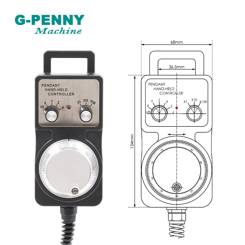 ! NC Studio 4 Axis MPG Pendant 100 Pulse Hand Held... – Grandado