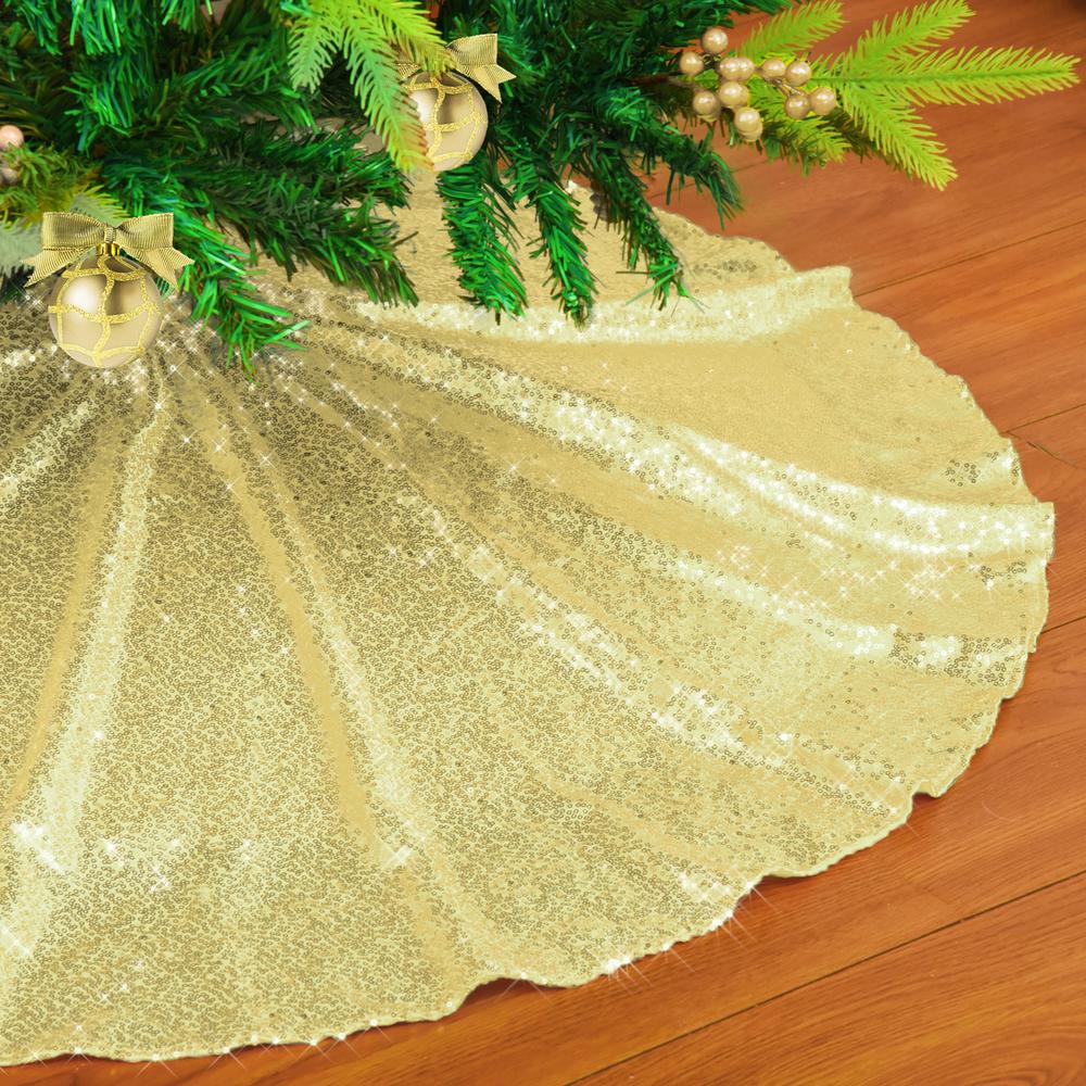 35 Inch/48 Inch Double Layer Sequined Christmas Tr... – Grandado