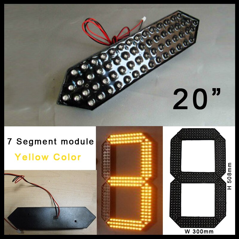 20" Yellow Color Digita Numbers Module,outdoor Led... – Grandado