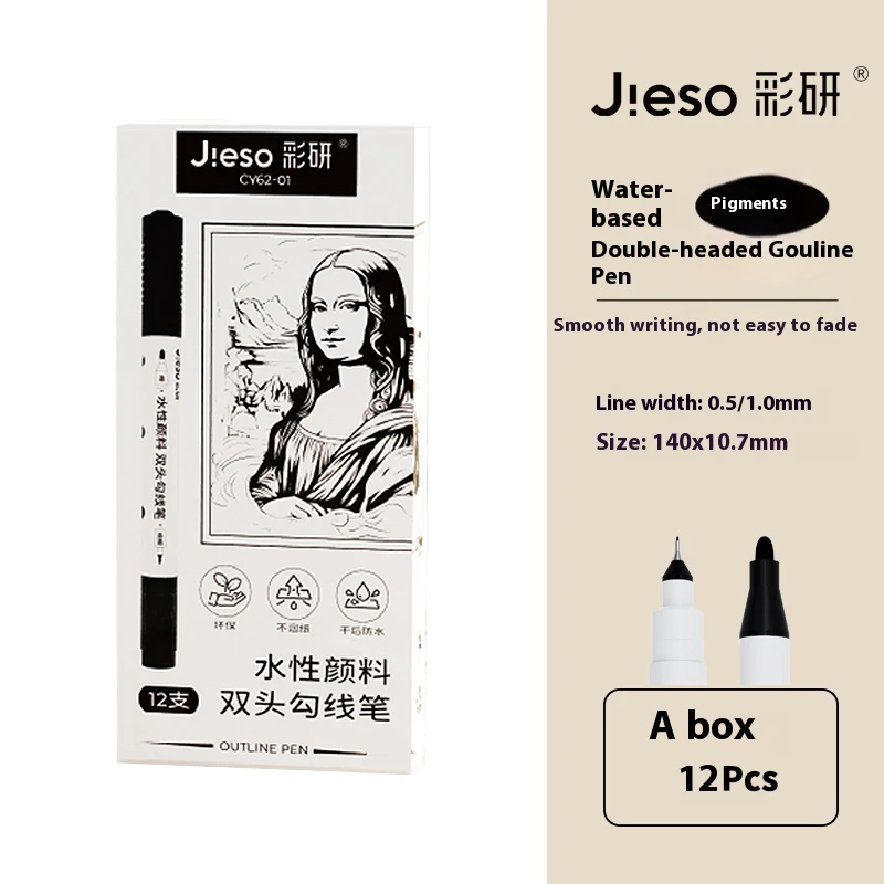 Waterproof Double Marker Pen Black Felt Tip Perman... – Grandado