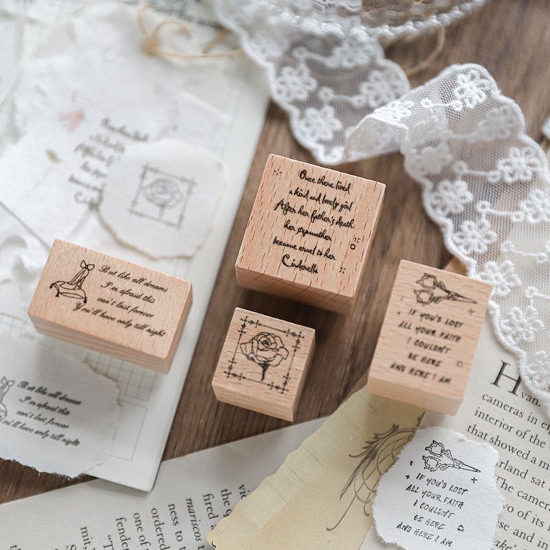 Vintage Girl Flower plant Poetry decoration stamp ... – Grandado