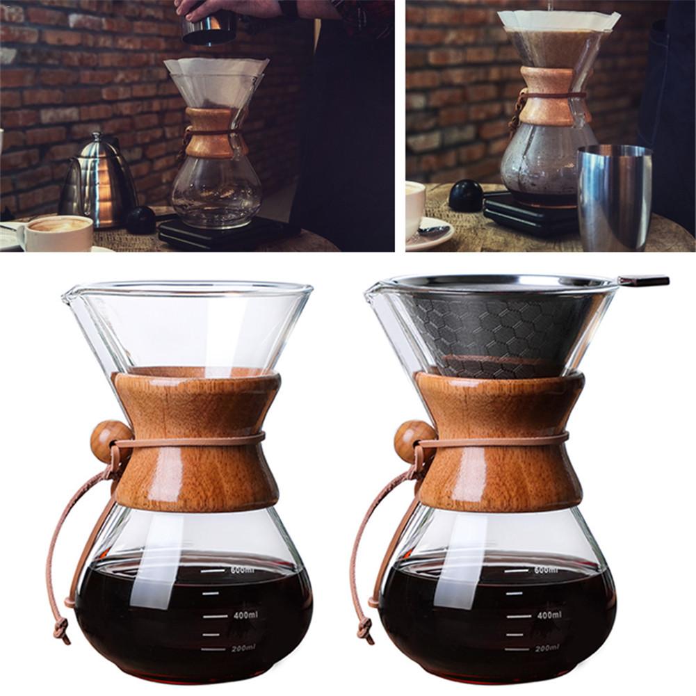 Pour Over Coffee Maker Glass Carafe And Reusable S... – Vicedeal