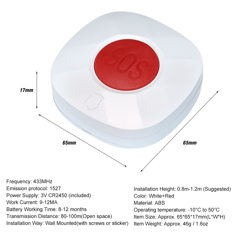 Wireless Remote Call Button SOS Emergency Button f... – Vicedeal