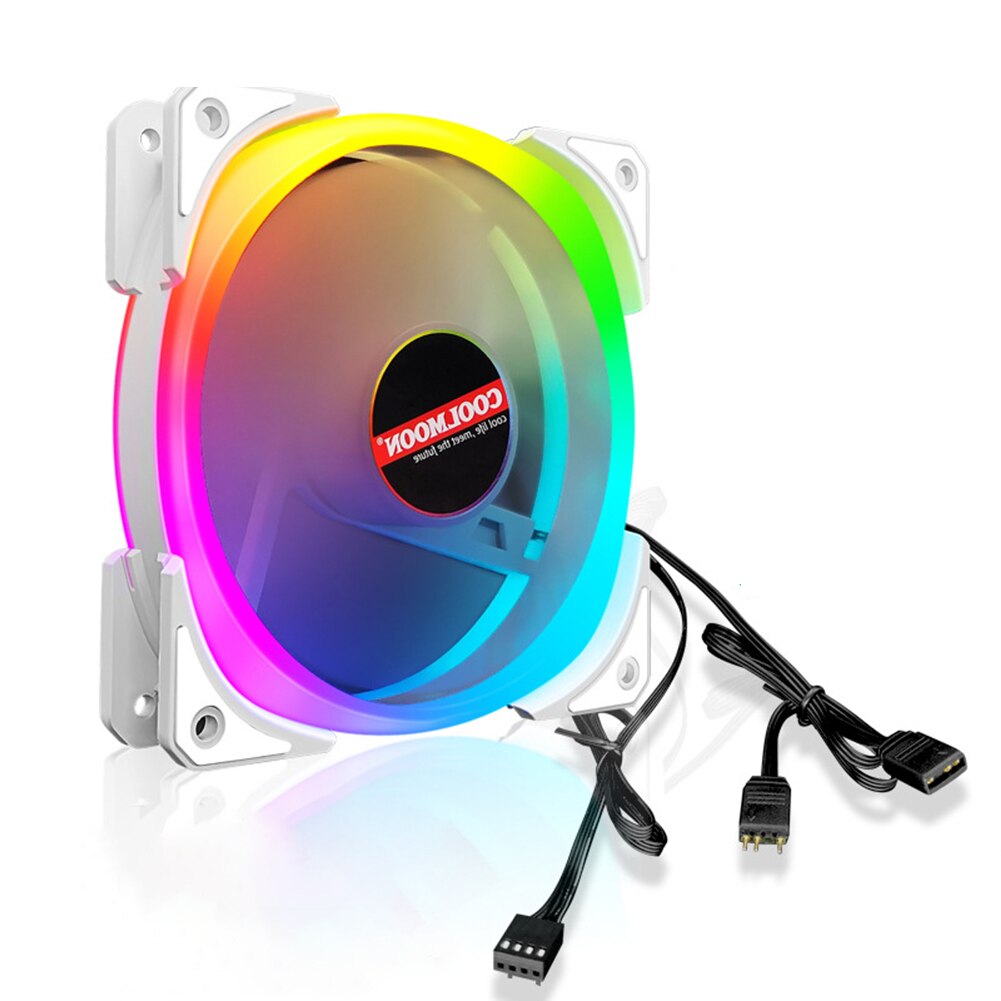 COOLMOON 12cm Cooling Fan 4Pin Silent PWM 5V 3Pin ... – Grandado