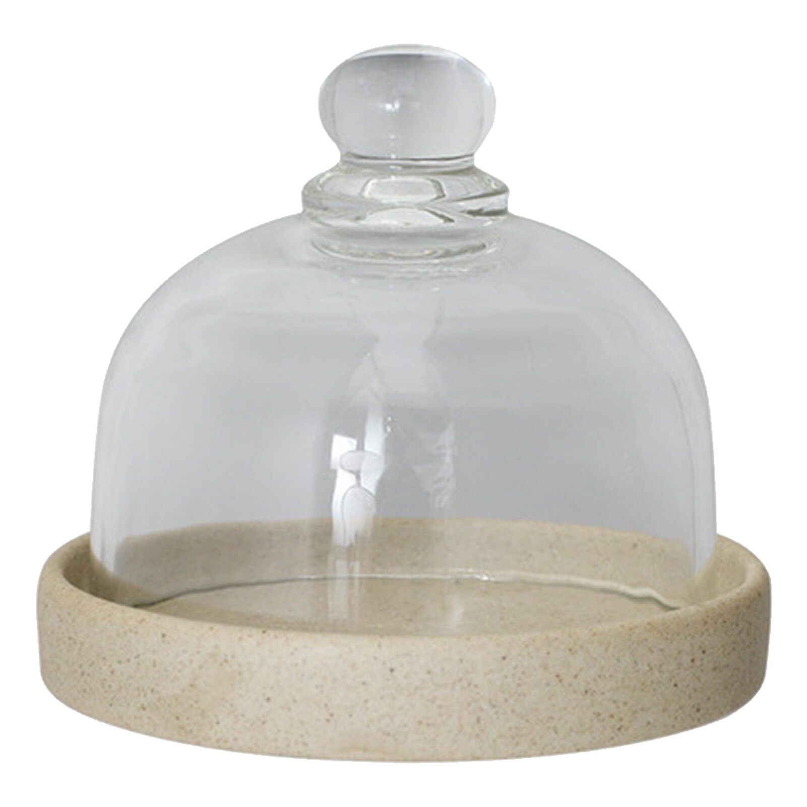Mini Ceramics Bowl Glass Cover Cake Tray Mini Dess... – Grandado