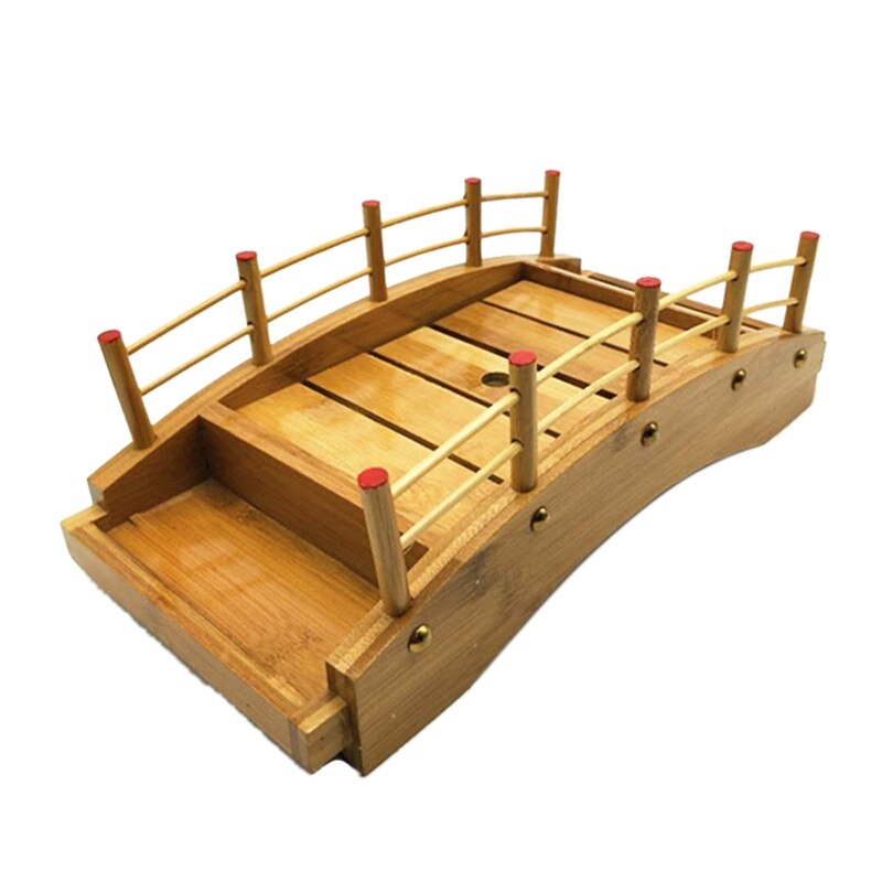 Japanese Style Bamboo Cuisine Sushi Bridge Boat Su... – Grandado