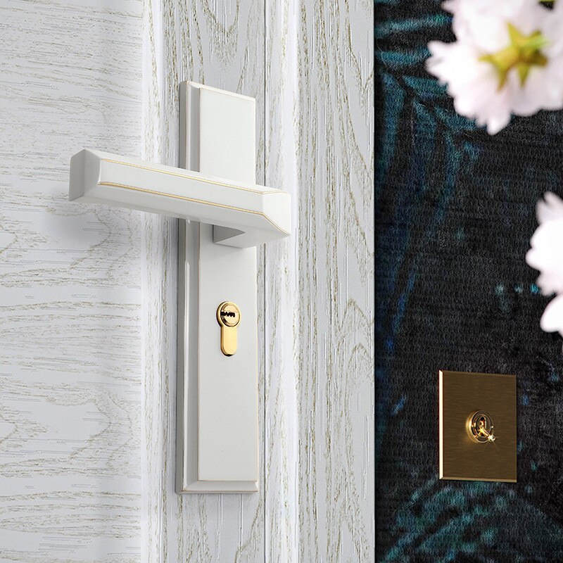 Black Interior Door Handle Door Lock for Bedroom W... – Vicedeal