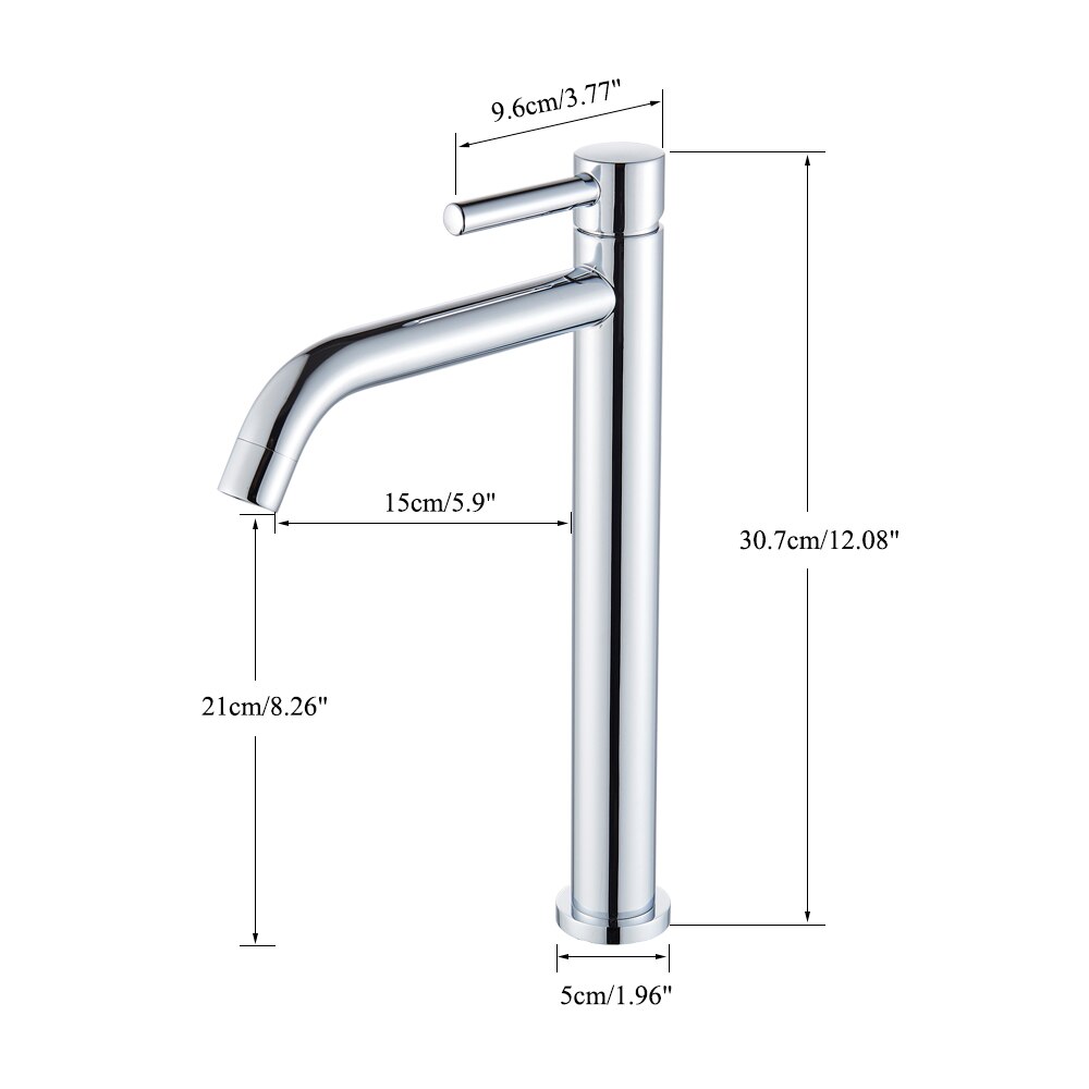Senlesen Tall Bath Sink Faucet Bathroom Slim and C... – Grandado