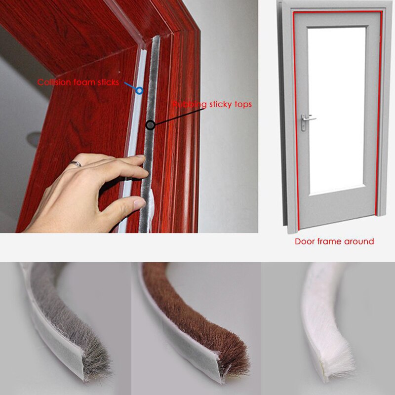 5m Felt Seal Strips Keep Warm Door Window Plush Se... – Grandado