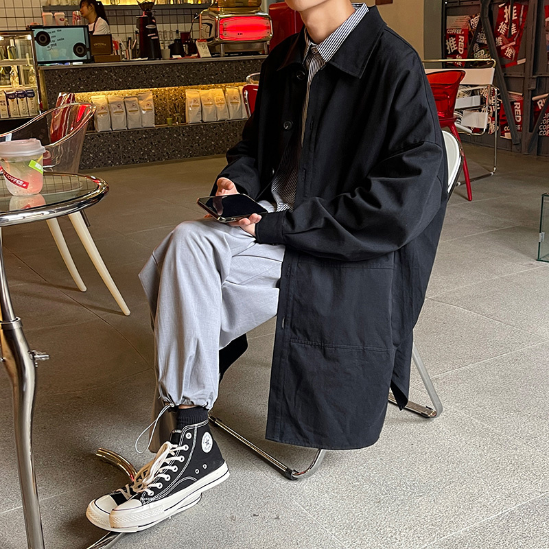 Multicolor Trench Coat Men's Casual Long Coat ... – Grandado