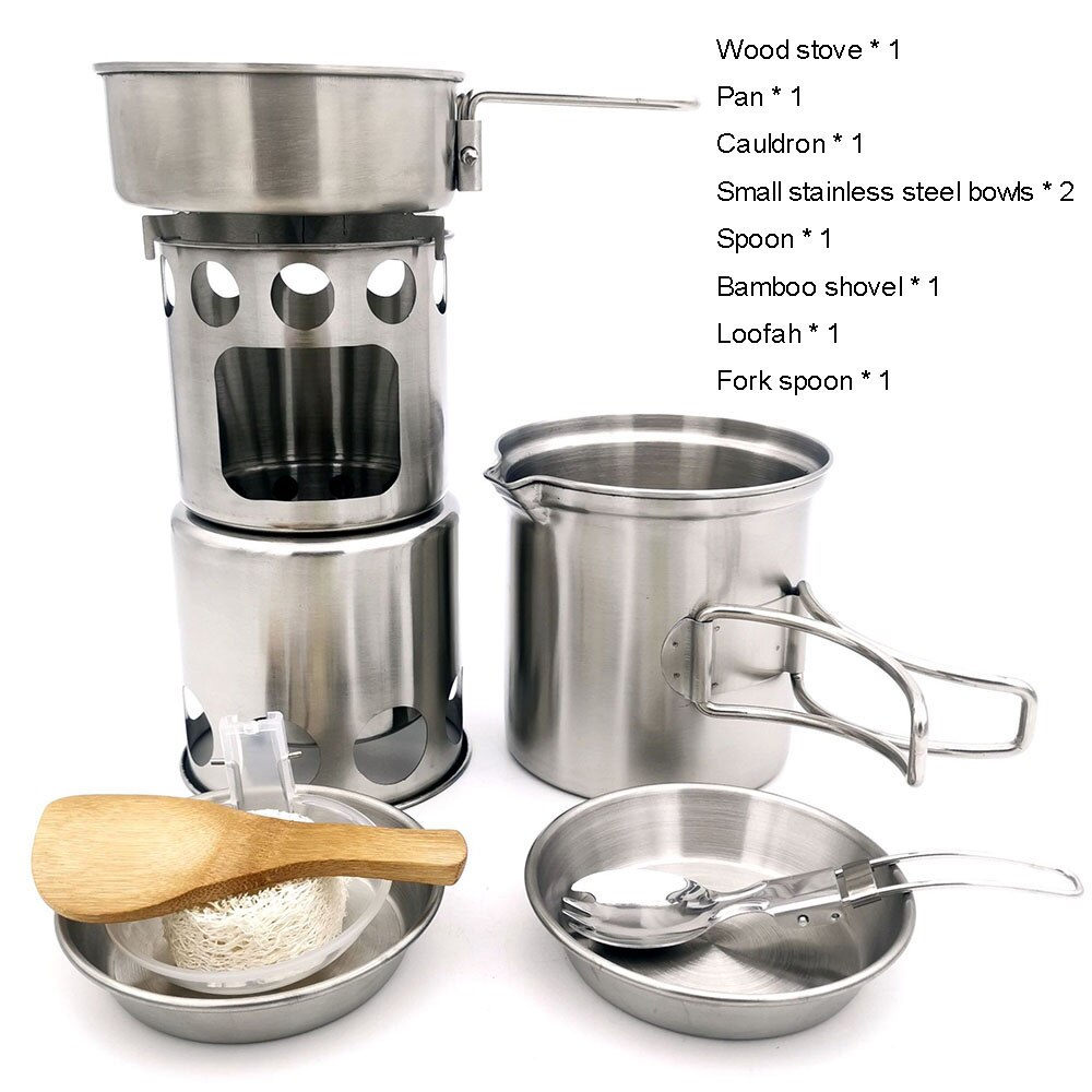 Camping Pot Set Opvouwbare Handvat Camping Pannen ... – Vicedeal