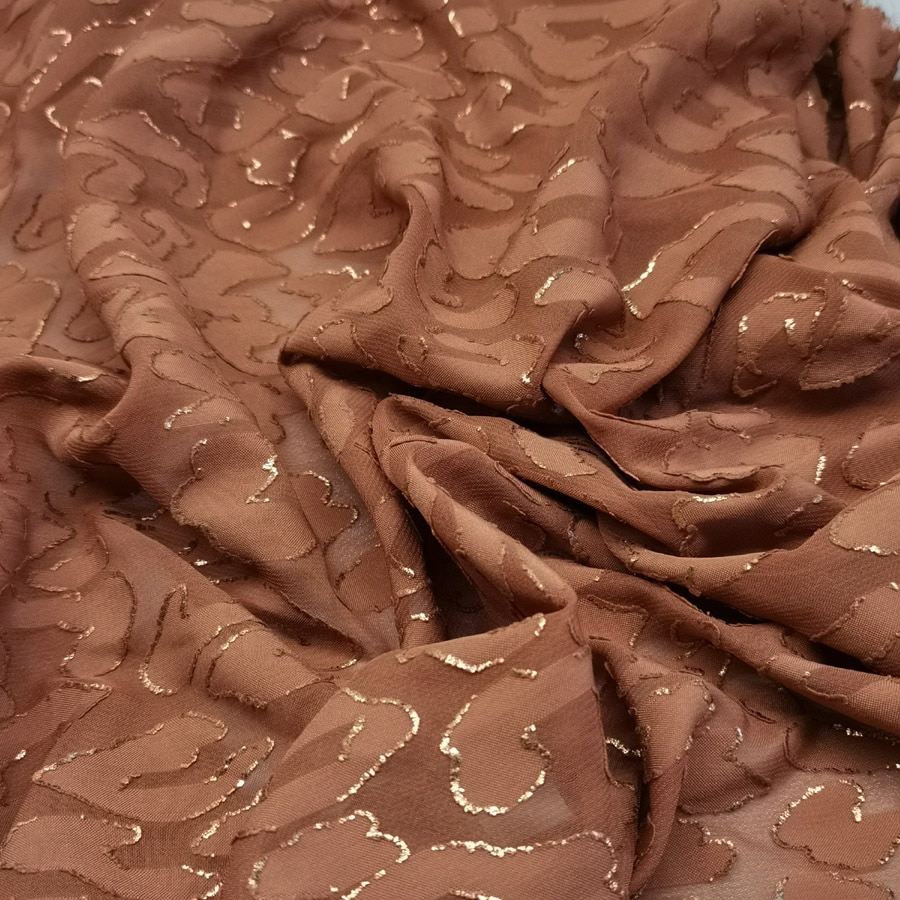 chiffon Dress Fabric swissdot metallic Shiny Jacqu... – Grandado