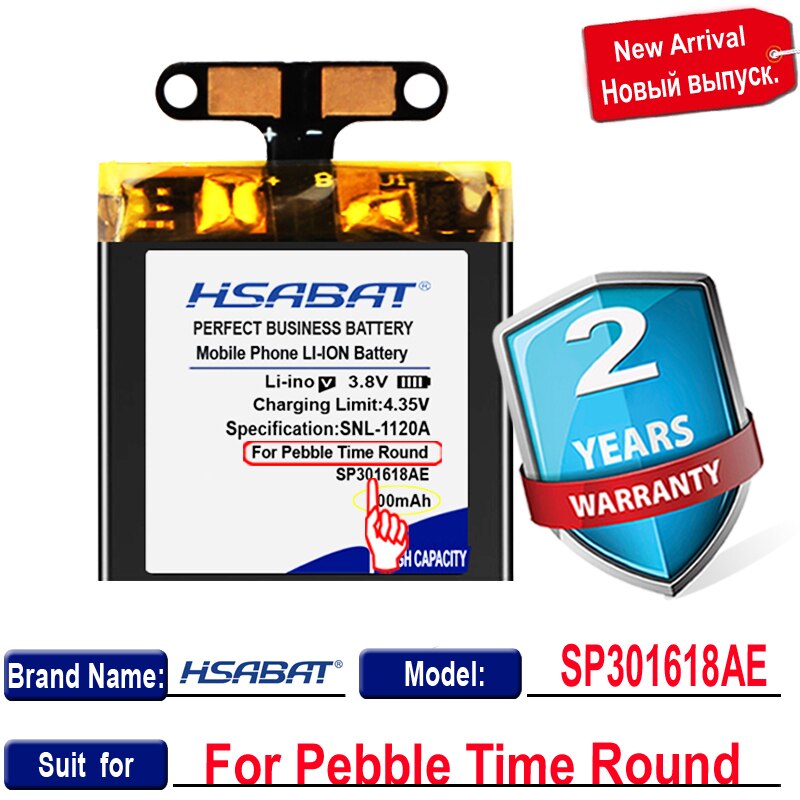 HSABAT SP301618AE 200mAh Battery for Pebble Time R... – Grandado