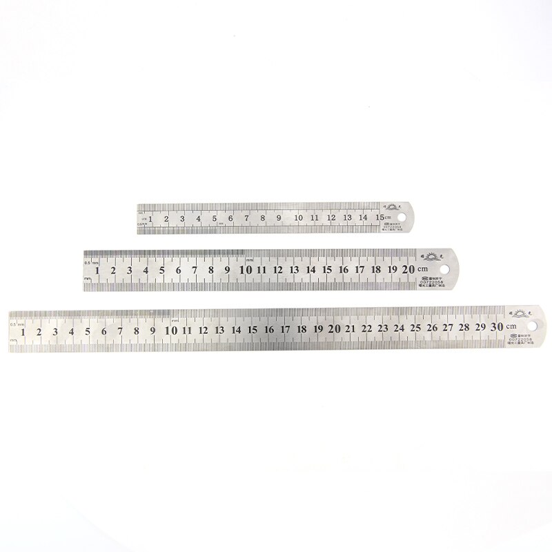 1pcs Straightedge Double Side Scale Metal Ruler St... – Grandado