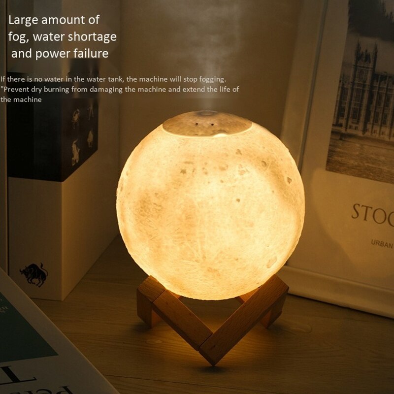Ultrasonic 880Ml Air USB Full Moon Lamp Night Ligh... – Grandado