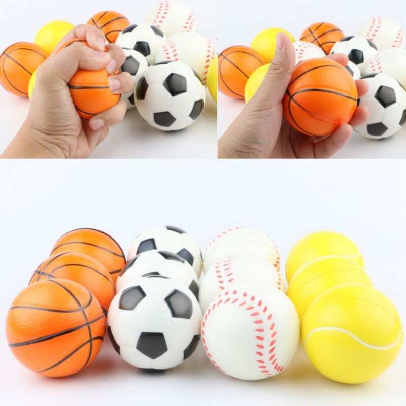 6.3cm Baby PU Toys Balls for Kids Basketball Baseb... – Grandado