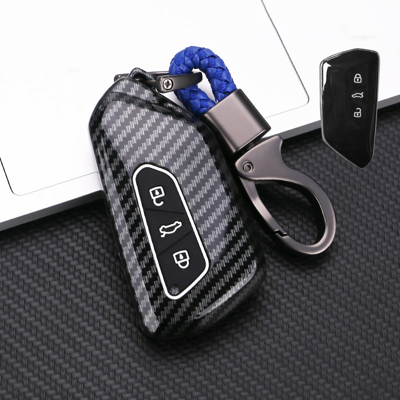 ABS Carbon Fiber Car Key Cover For Skoda Octavia A... – Grandado