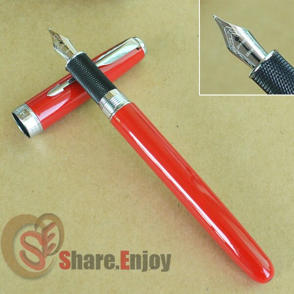 JINHAO 601 GROTE RODE EN ZILVEREN PIJL CLIP FINE N... – Grandado