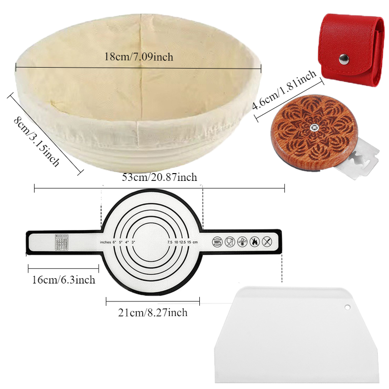 Sourdough Fermentation Basket Set Natural Rattan B... – Grandado