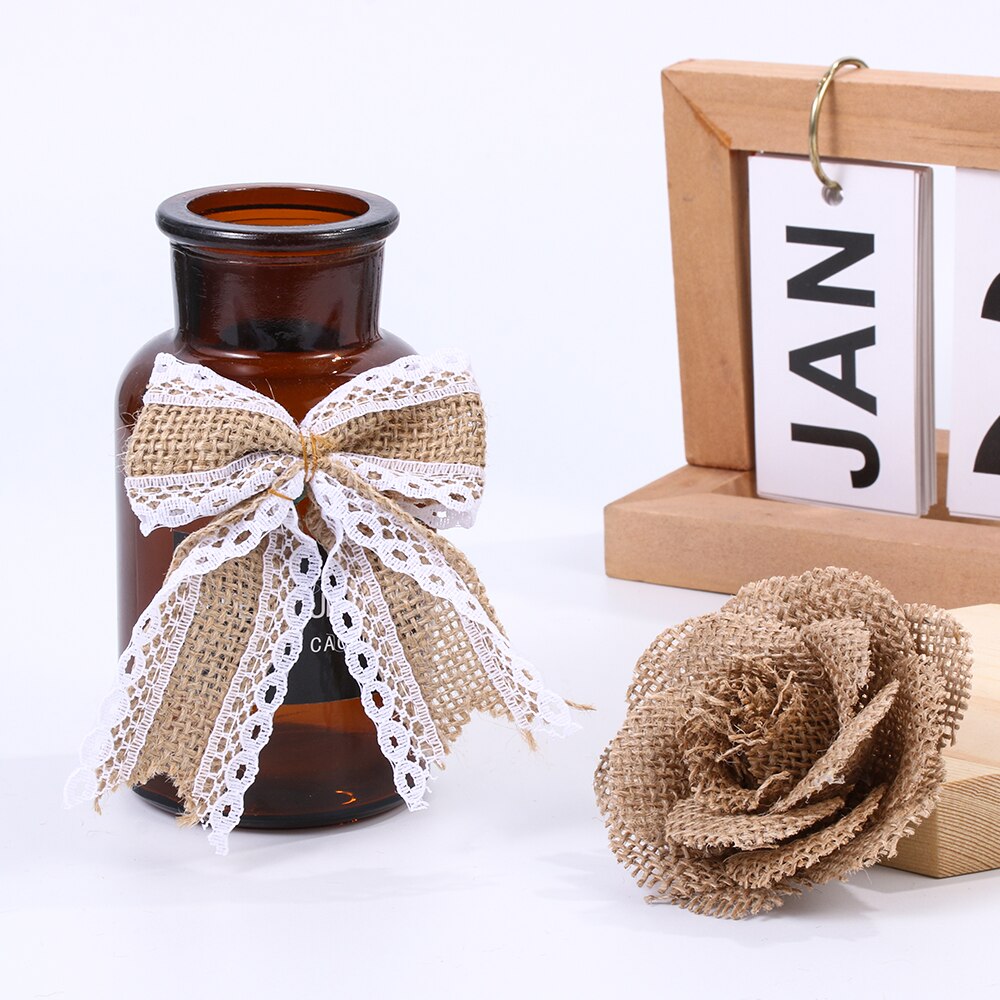 Handmade Jute Hessian Burlap Flowers Sew on Patch ... – Grandado