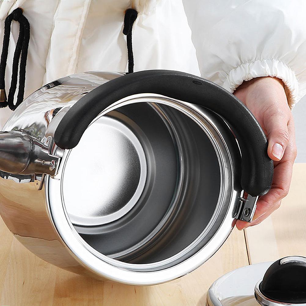 Stainless Steel Teapot Pot Silver Metal Kettle Loo... – Grandado
