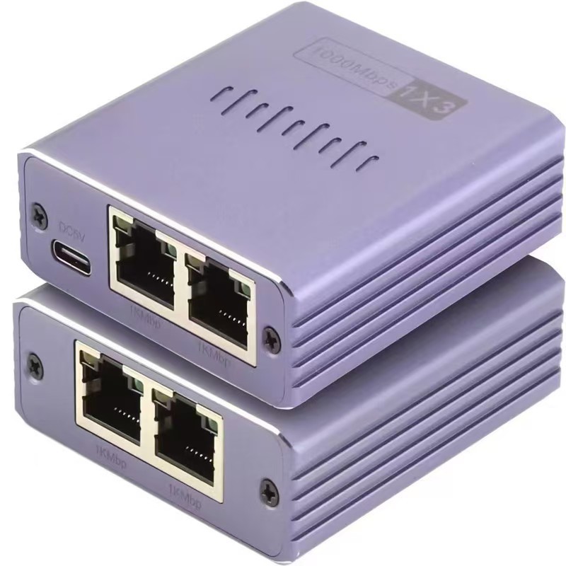 Gigabit ethernet splitter 1 to 2/3/4, 1000 mbps r... – Vicedeal
