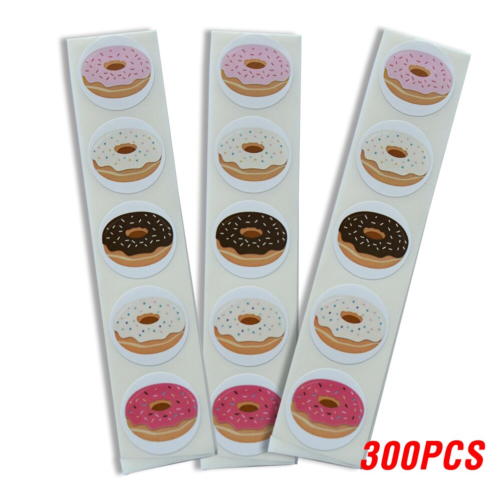 100-500pcs Stickers Stylish Donut Stickers 8 Desig... – Grandado