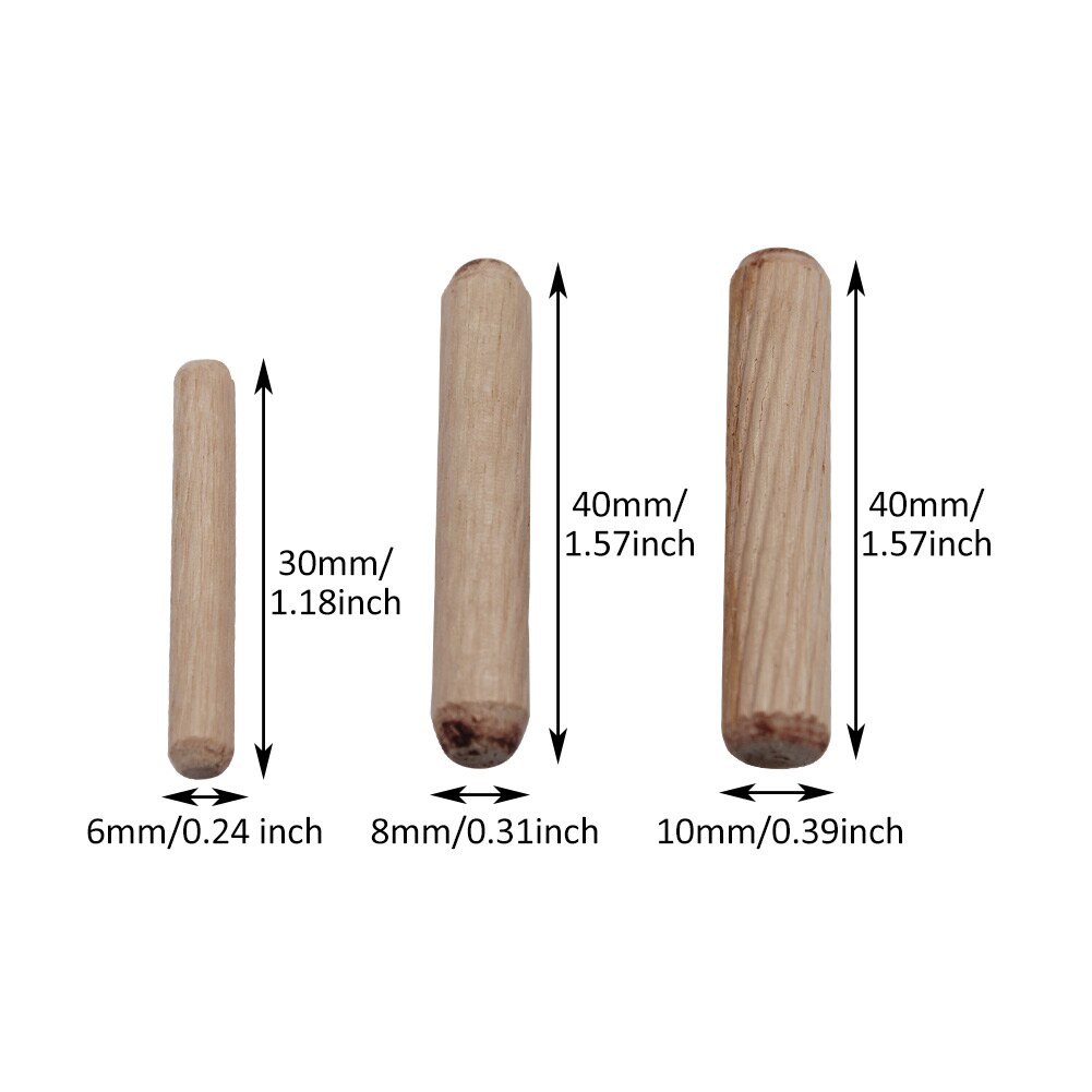 400pcs/set Tapered Easy Insertion Fluted Wood Dowe... – Grandado