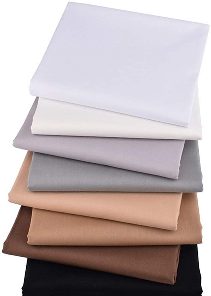 8 Pcs 100% Cotton Fabric Solid Color Solid Color W... – Grandado