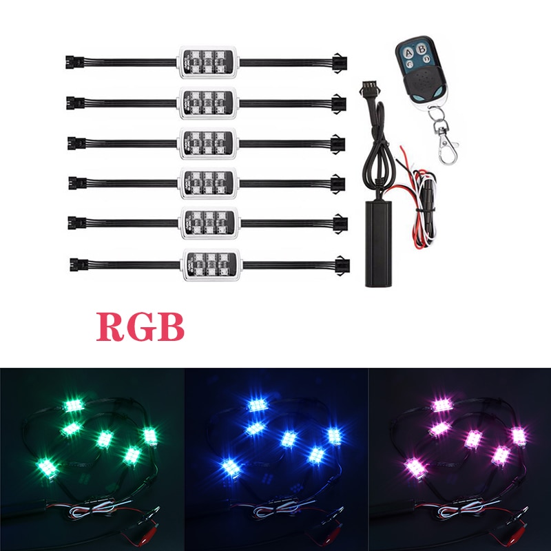 Draadloze Motorfiets Rgb Led Onder Glow Neon Strip... – Grandado