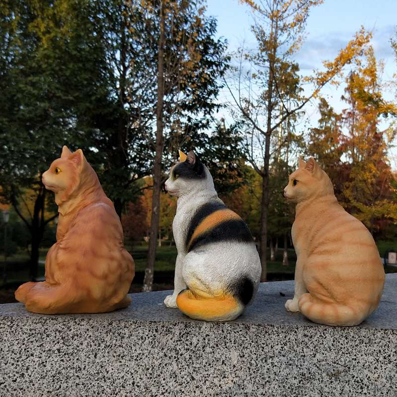 Pastoral Simulation Cat Resin Statues Ornaments Ar... – Grandado