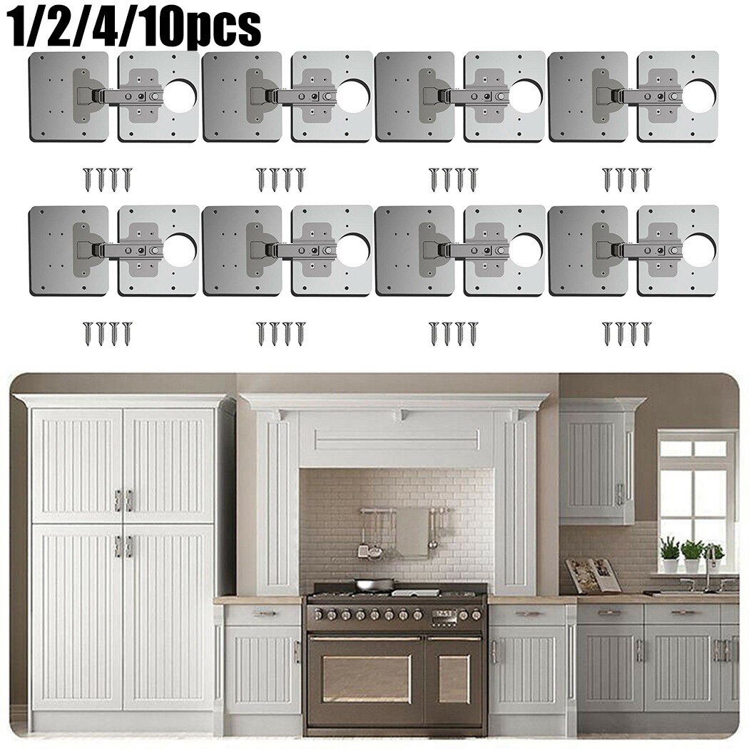10 Pcs Hinged Plate Cabinet Door Repair Plate Repa... – Grandado