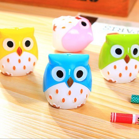 24pcs/lot Cute Owl Double orifice Mini pencil shar... – Grandado