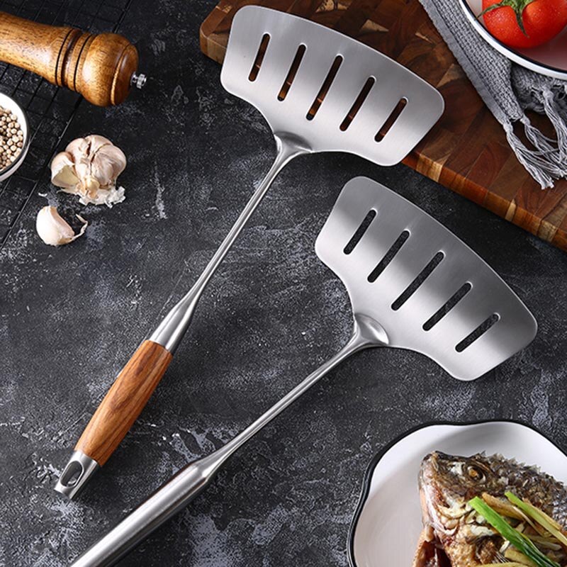Stainless Steel Fried Fish Shovel with Long Handle... – Vicedeal
