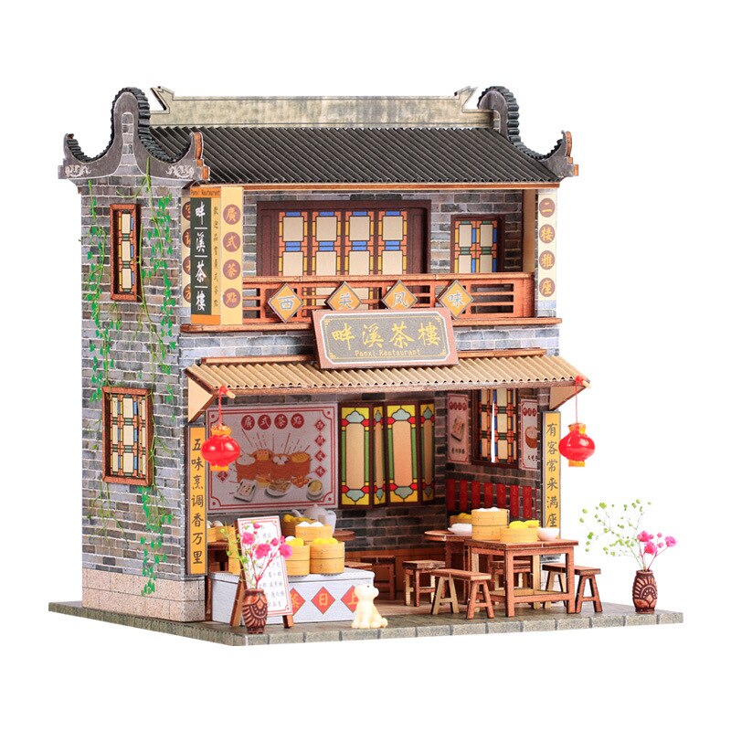 Japanese Wooden Miniature Miniature With Furniture... – Grandado