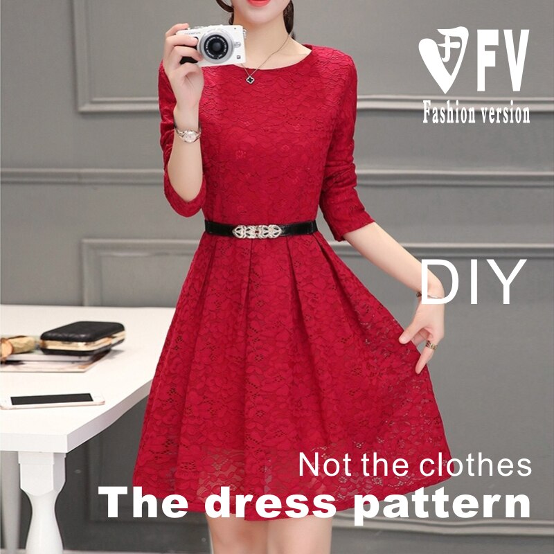 Stretch pleated dress 1:1 pattern garment cutting ... – Vicedeal