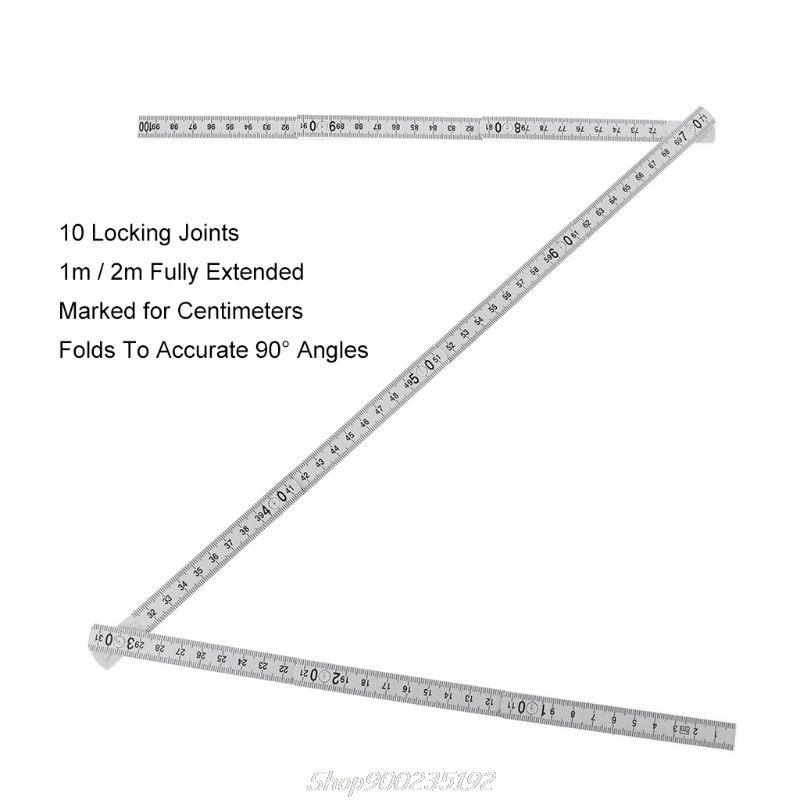 1M 2M 10-parts Folding Carpenters Ruler Lightweigh... – Vicedeal