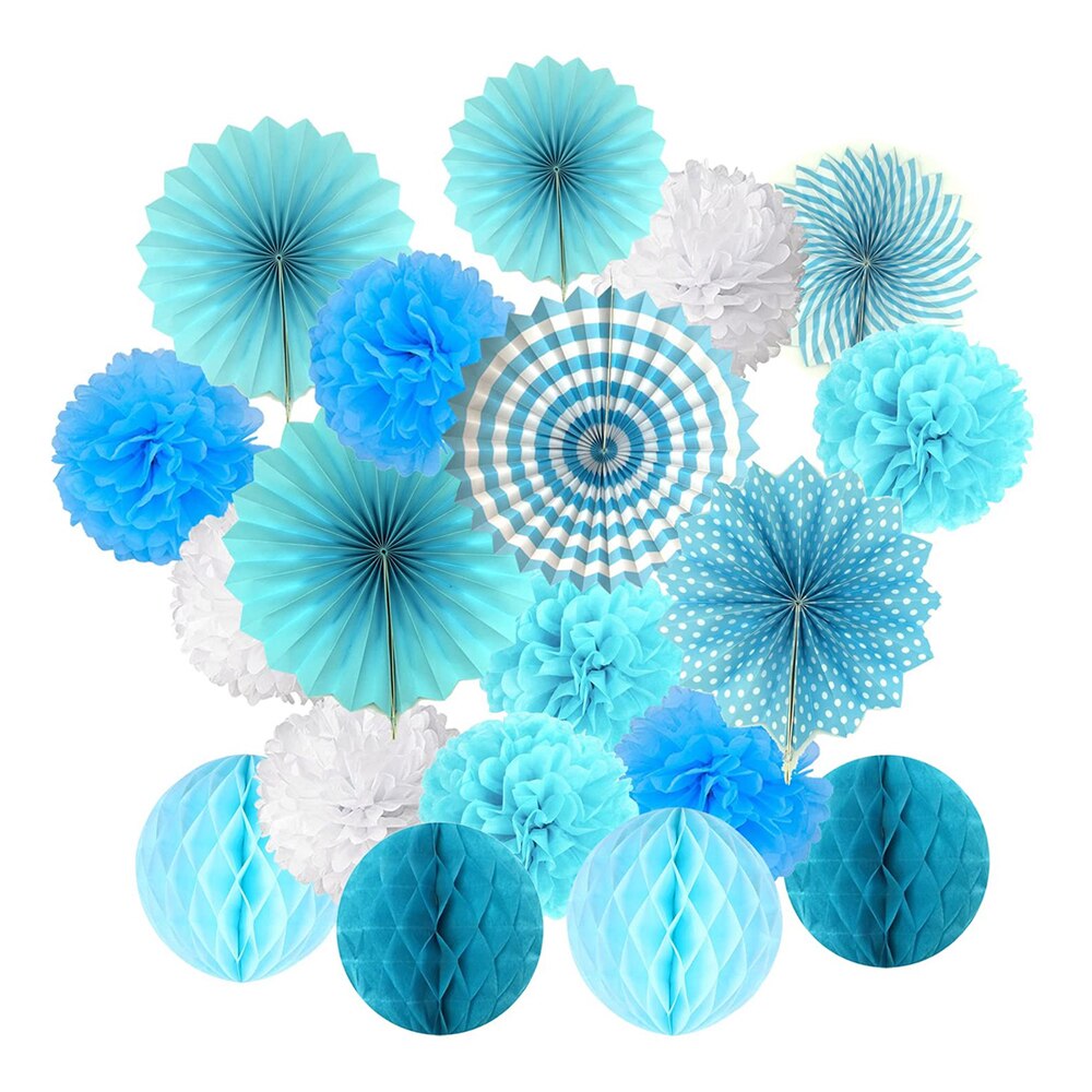 Paper Pompom Fan Ball Honeycomb Decoration Room We... – Grandado