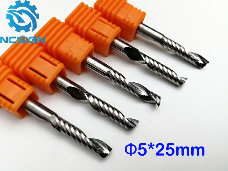 5 stks Schacht 5mm Carbide CNC Frezen Een Enkele F... – Vicedeal