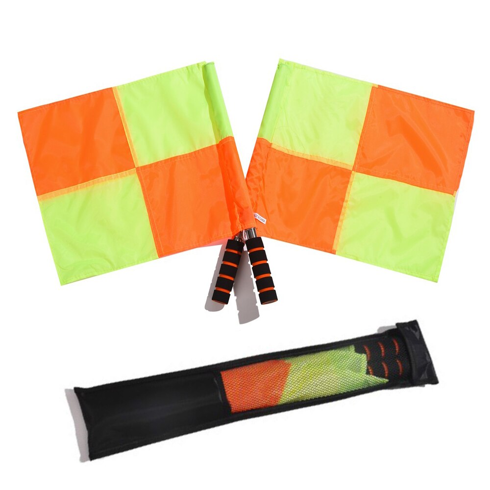 2 Pcs Soccer Referee Flag with Bag Football Judge ... – Vicedeal