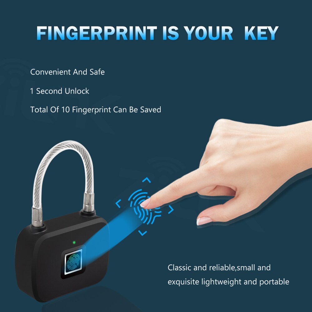 Zilnk Smart Vingerafdruk Slot Keyless Anti-Diefsta... – Grandado